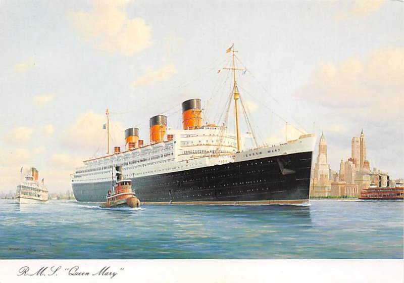 RMS Queen Mary Cunard Line & Interior Vies Ship Unused | Topics - Royal ...