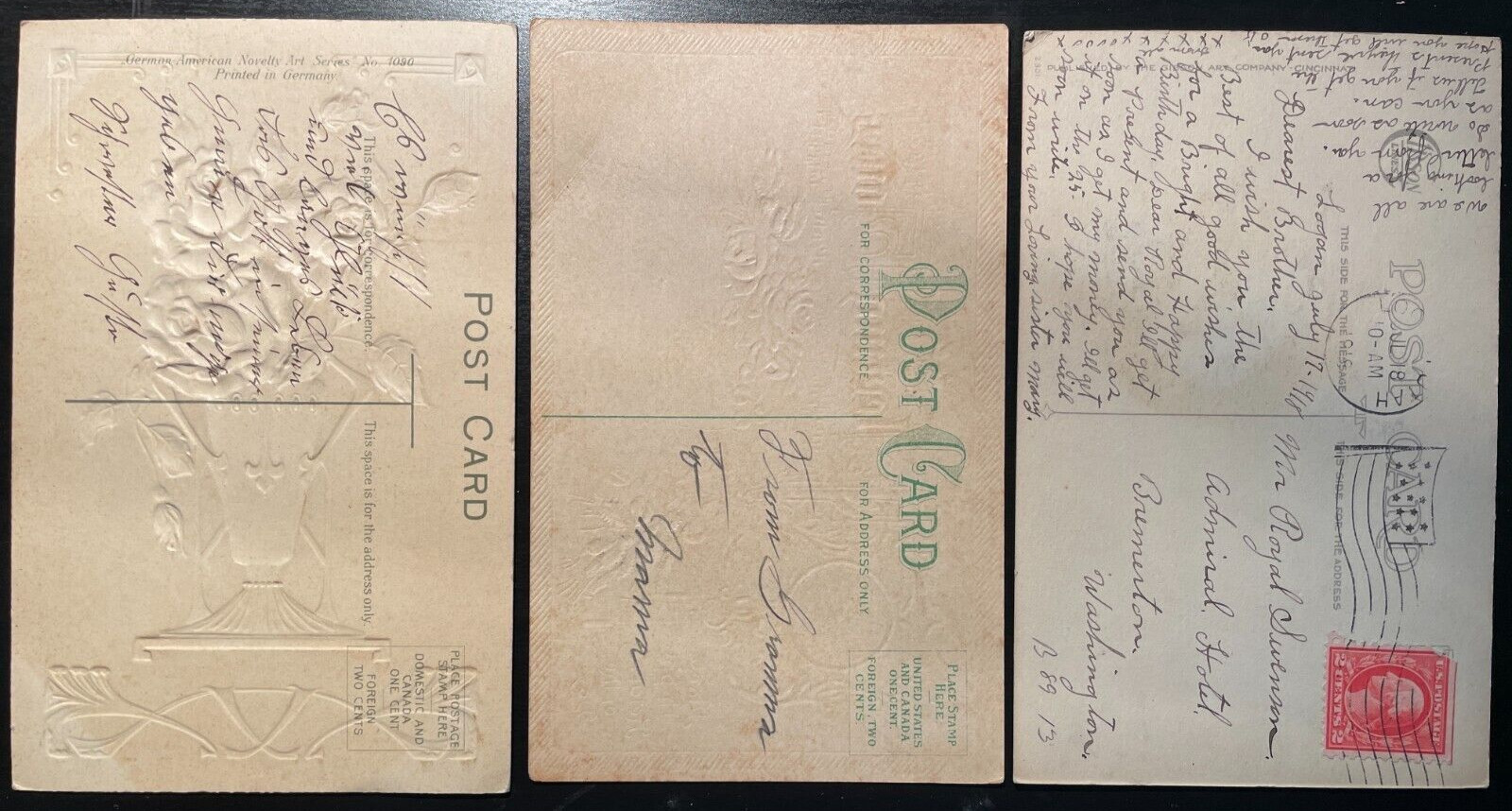 Vintage Victorian Postcard 1901-1910 Set of 6 Assorted Greeting ...