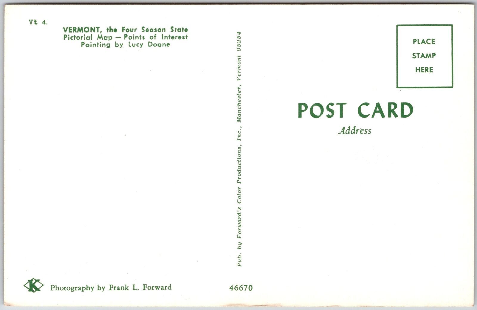 Vermont VT, Four Season State, Famous Places, Map, Painting by Lucy ...