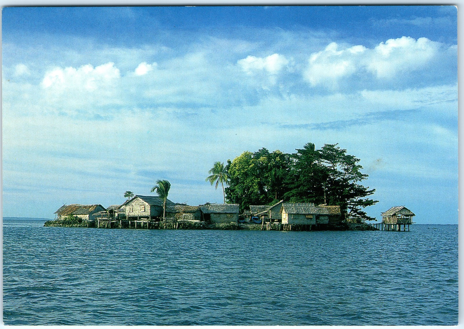 c1970s Adagege, Solomon Islands Artificial Island Lau Lagoon Chrome 4x6 ...