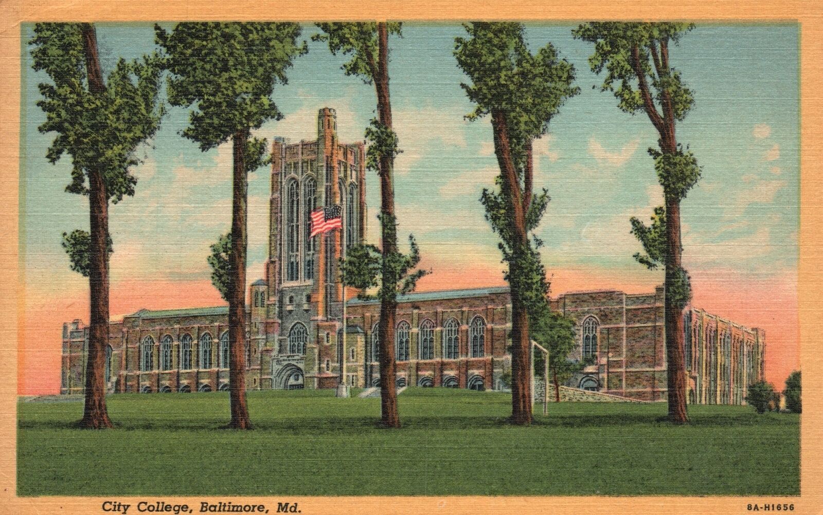 Vintage Postcard 1958 City College Campus Building Grounds Baltimore ...