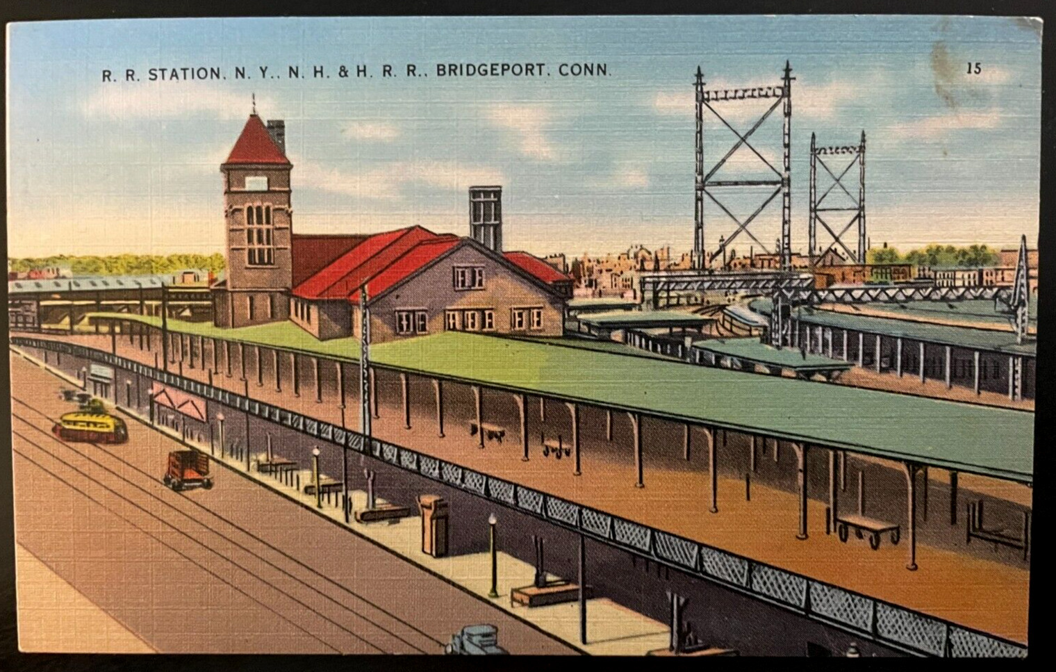 Vintage Postcard 1930-1945 NY-NH Hartford Railroad Station, Bridgeport ...