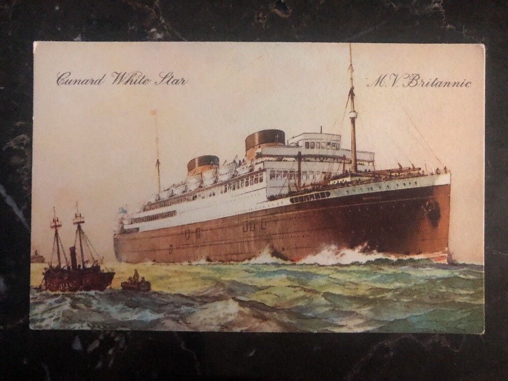 Mint England Picture Postcard Cunard MV Britannic Cargo Ship | Topics ...