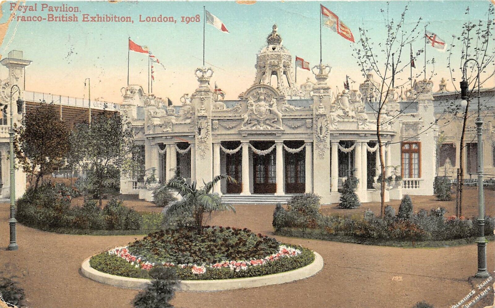 Franco-British Exhibition London England 1908 Postcard Royal Pavilion ...