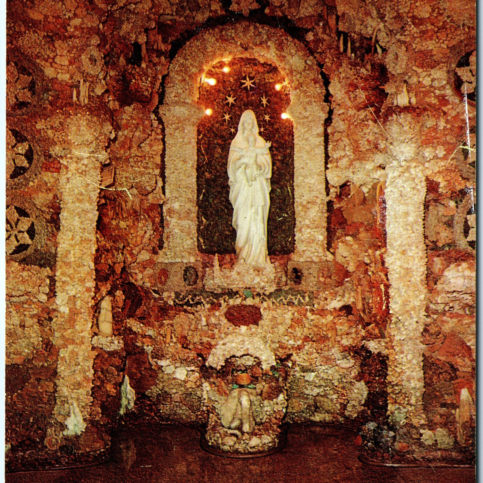 1956 West Bend, IA Grotto Blessed Virgin Mary Chrome Christian Faith ...
