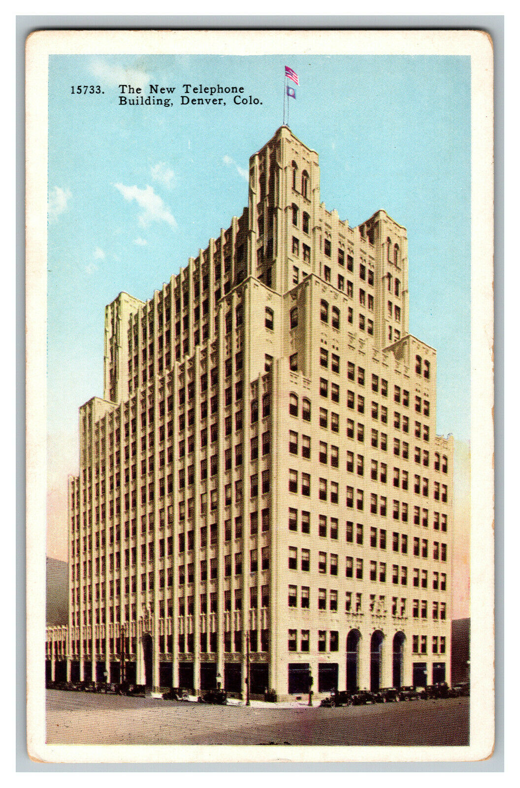 Postcard CO The New Telephone Building Denver Colo. Vintage Standard ...