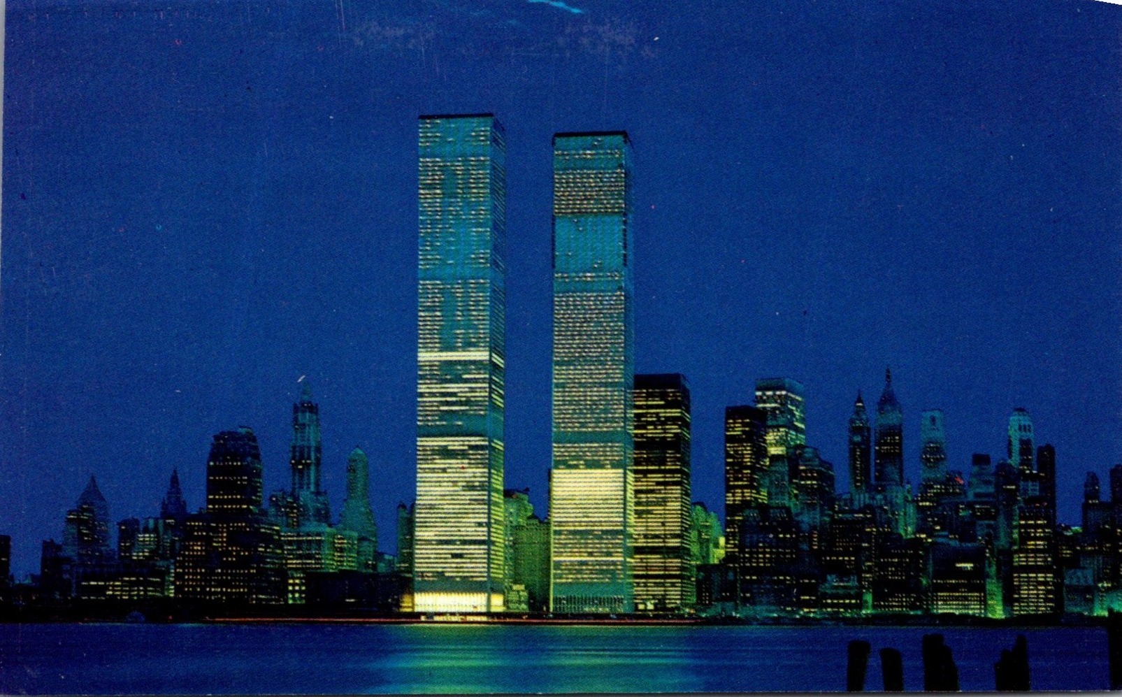 New York City World Trade Center Twin Towers At Night | United States ...