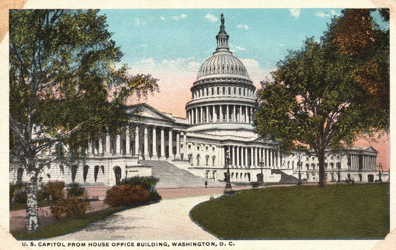 Vintage Postcard United States Capitol From House Office Building ...
