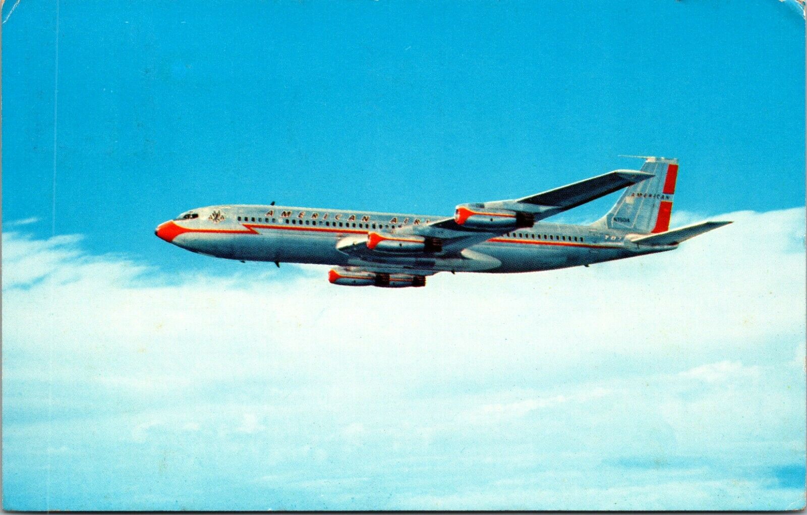 1960s American Airlines Boeing 707 Postcard POSTED COLOR aviation plane ...