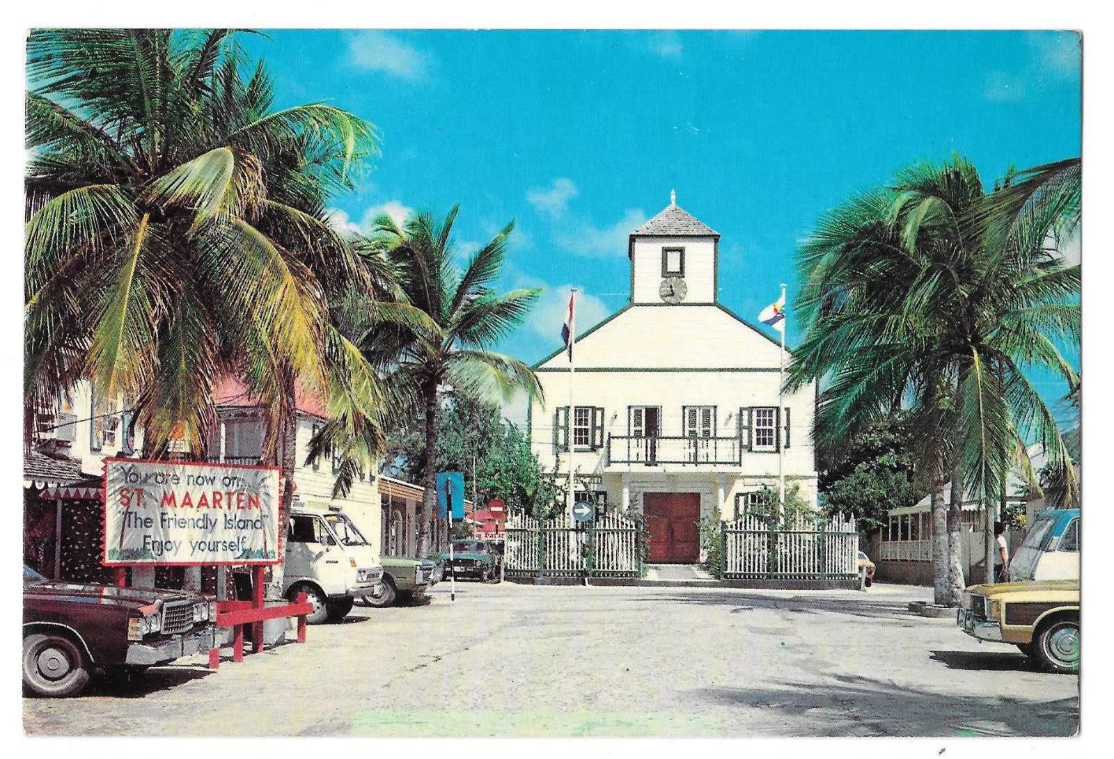 Netherland Antilles St Maarten Philipsburg Post Office Court Vtg 4X6 ...