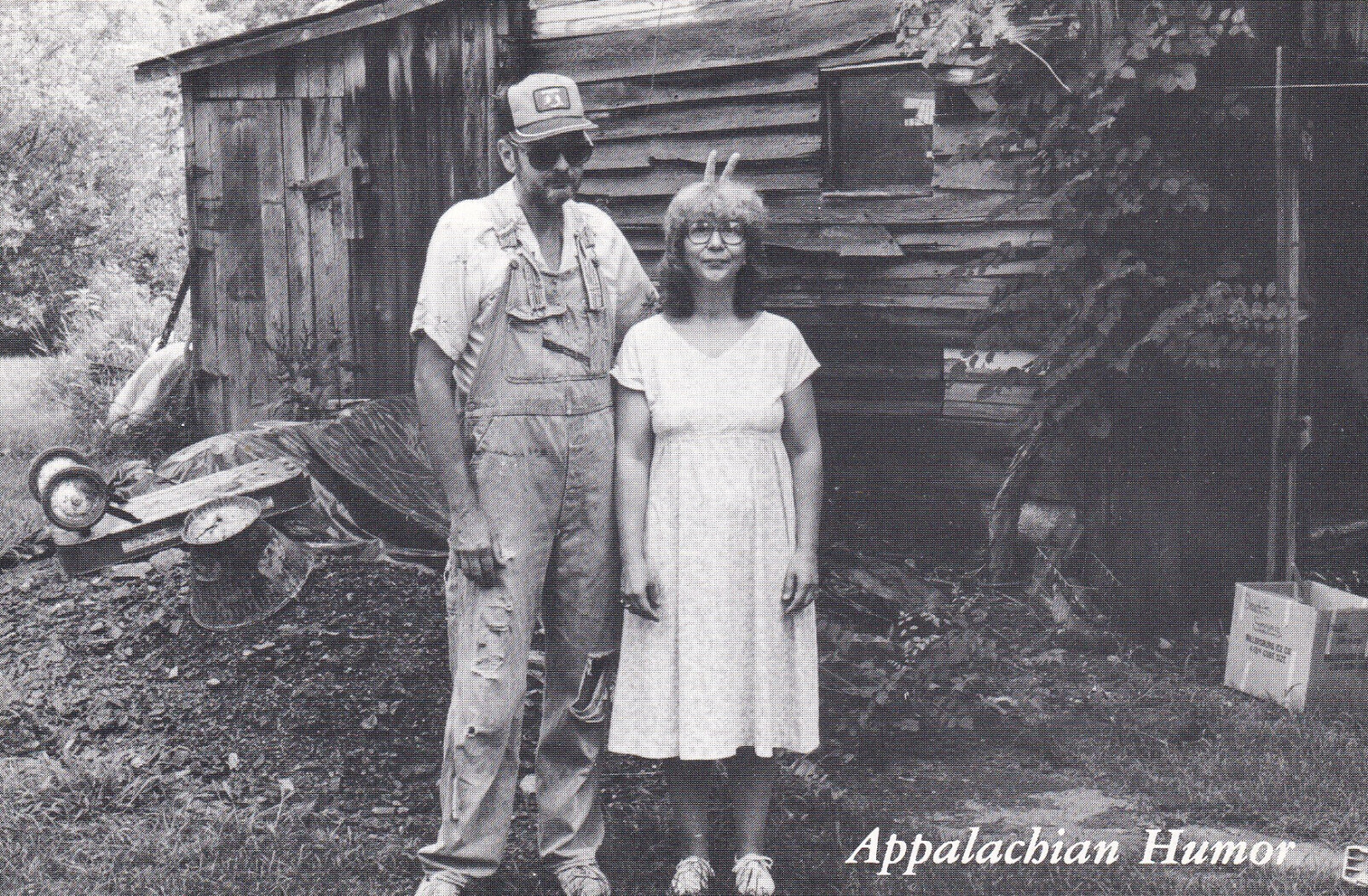 Humour Appalachian Humour Couple In Front Of Cabin | Topics - Humour ...
