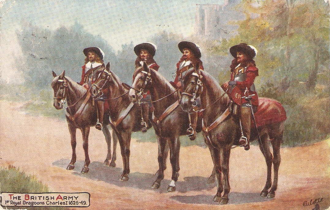 "Harry Payne. The British Army. . First Dragoons Charles I" Tuck ...