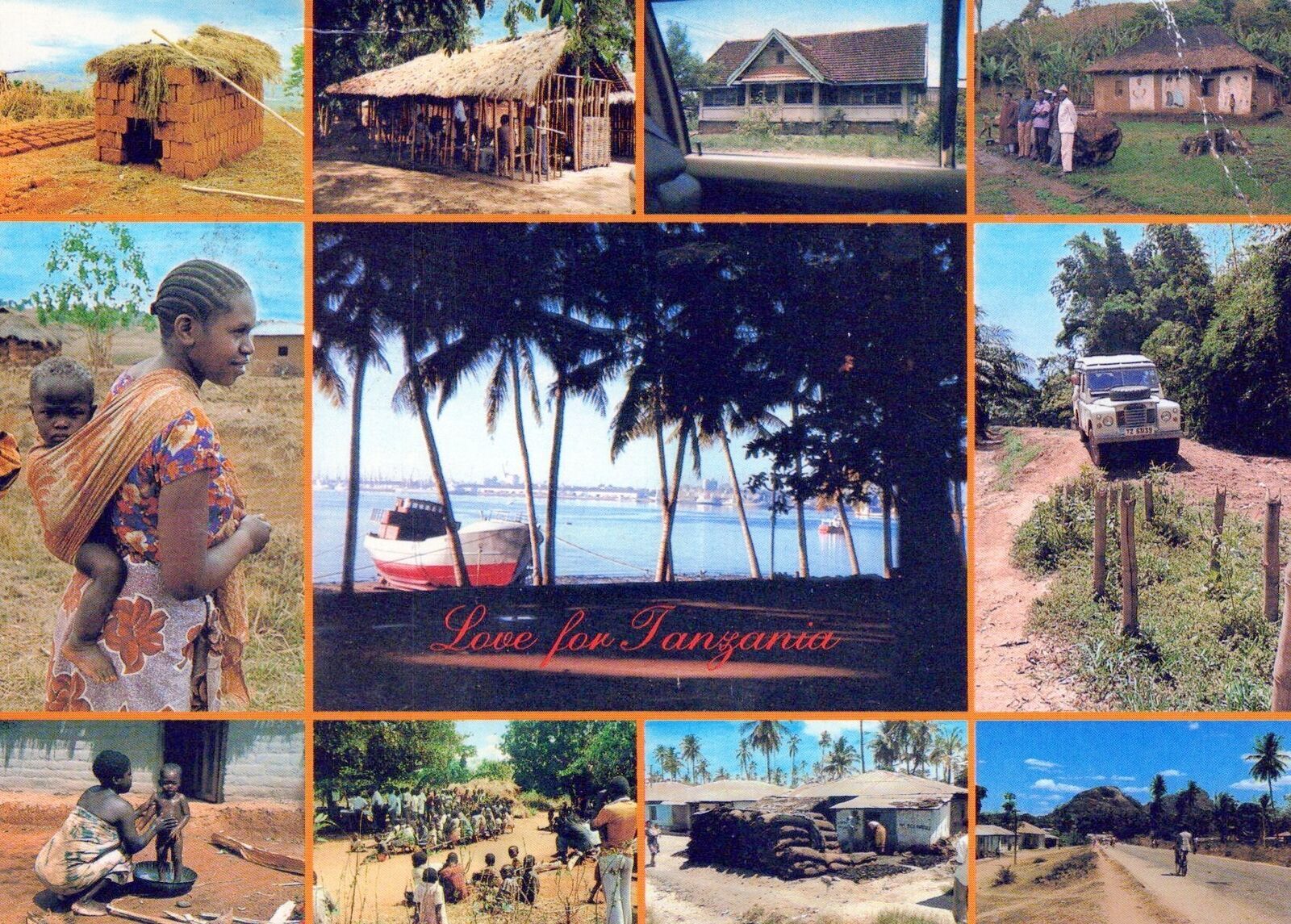 Vintage Postcard Continental Size Multiple Images of Rural Tanzania ...