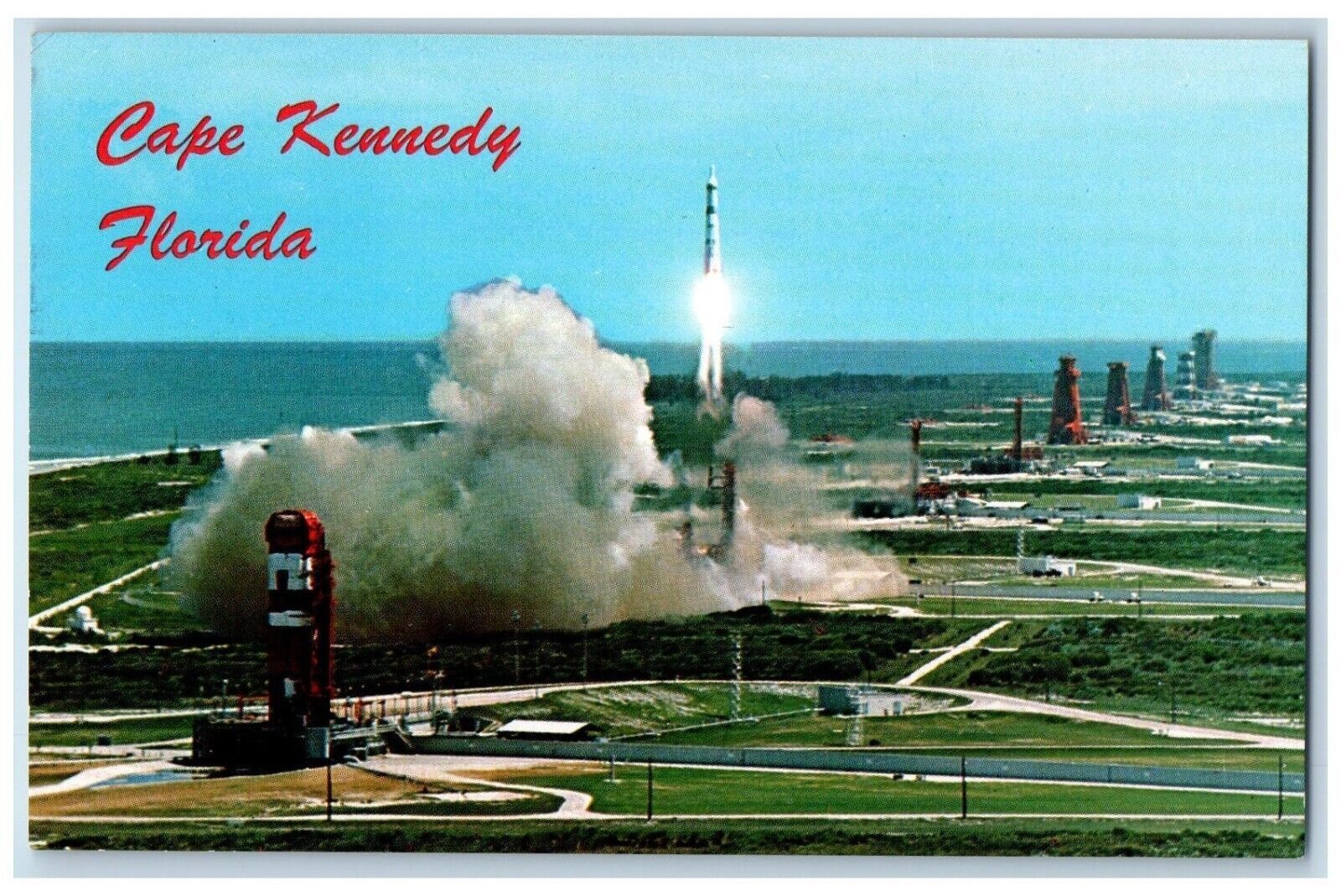 1960 Aerial View Cape Kennedy Martin's Titan Atlantic Missile Florida ...