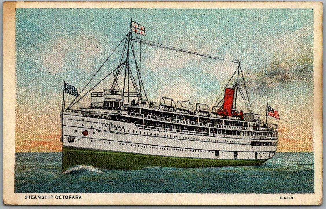 Vintage Steamer / Ship Postcard "STEAMSHIP OCTORARA" Conemaugh ...