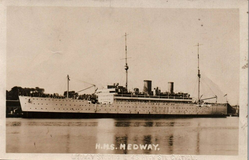 RPPC Photo British Royal Navy HMS Medway Destroyer War Time | Other ...