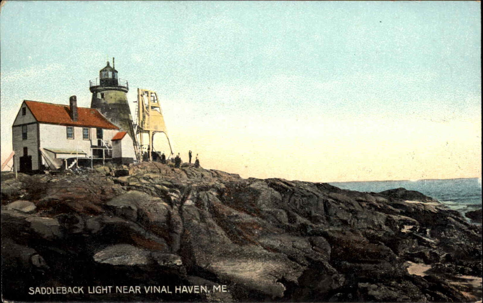 Saddleback Lighthouse Newar Vinalhaven ME c1910 Postcard | United ...