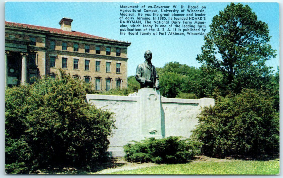 Postcard - Monument of ex-Governor WD Hoard - University of Wisconsin ...