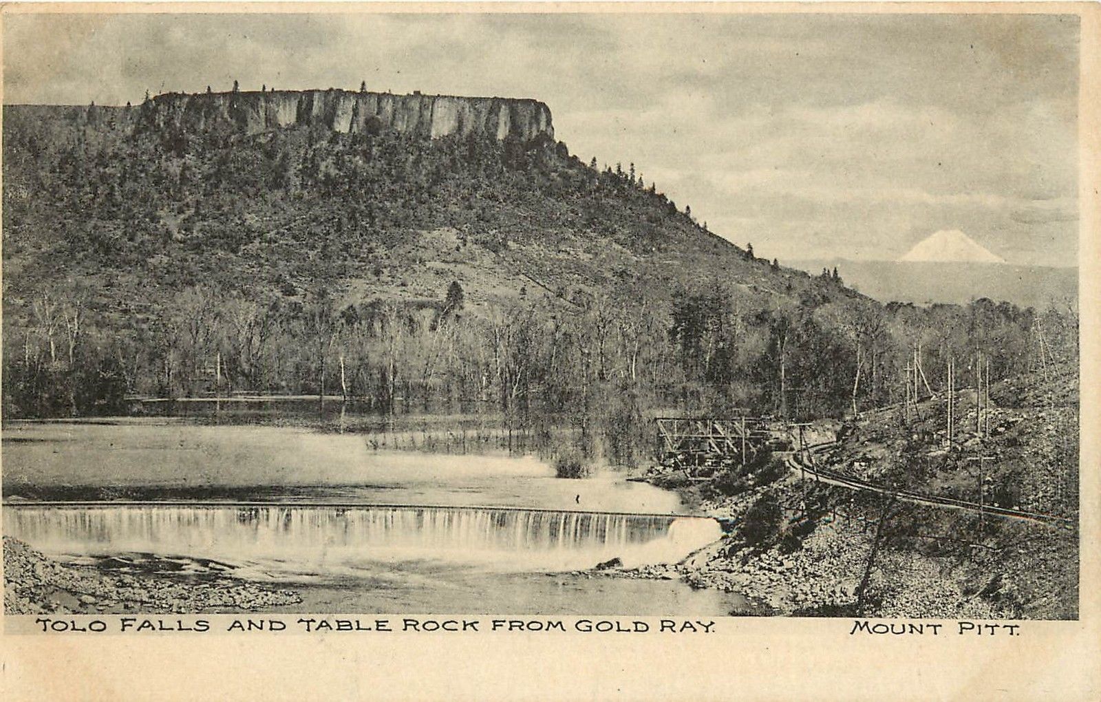Vintage Postcard Table Rock and Tolo Falls From Gold Ray Mount Pitt ...