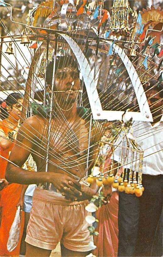 Kevada Carrying Hindu Devotee Singapore Writing on back | Asia & Middle ...