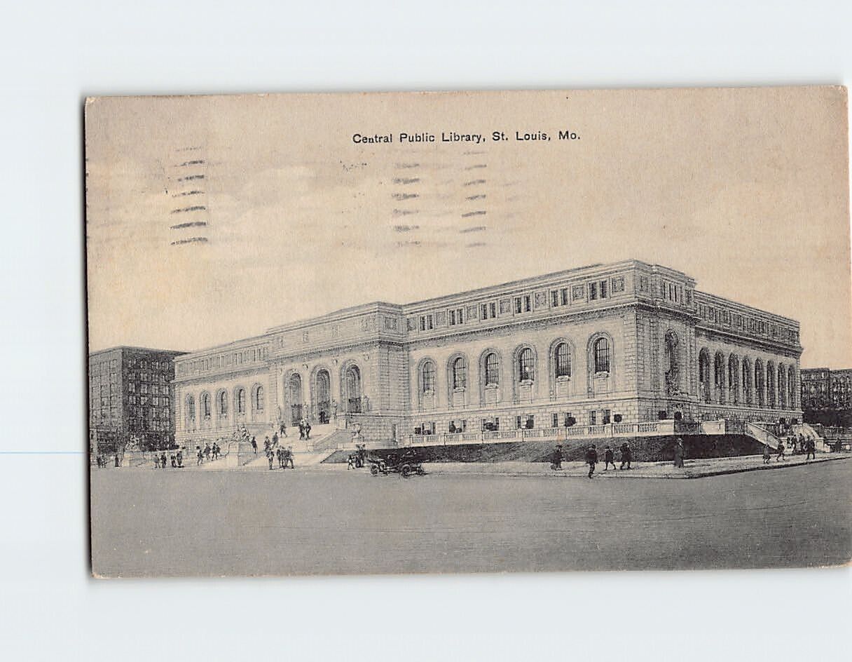 Postcard Central Public Library, St. Louis, Missouri | United States ...