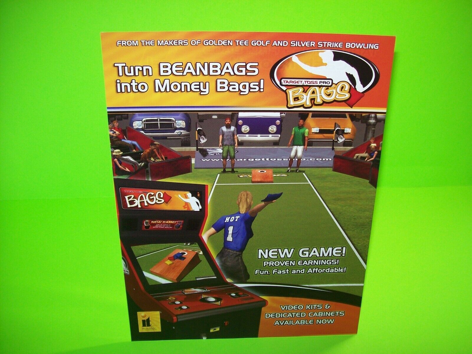 Target Toss Pro Bags Arcade FLYER Incredible Technologies 2007 Original ...