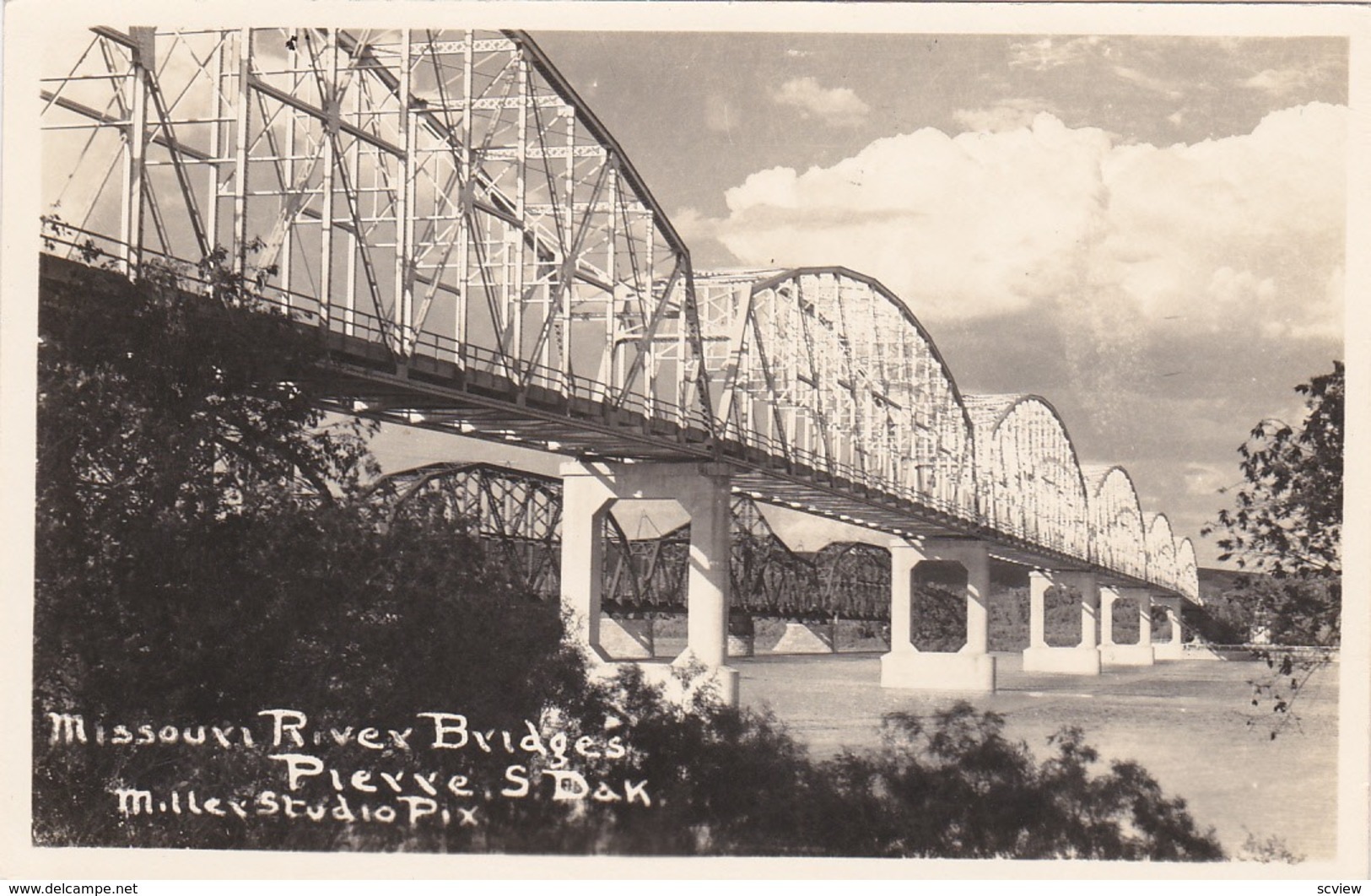 RP, Missouri River Bridges, Pierre, South Dakota, 1930-1940s | United ...