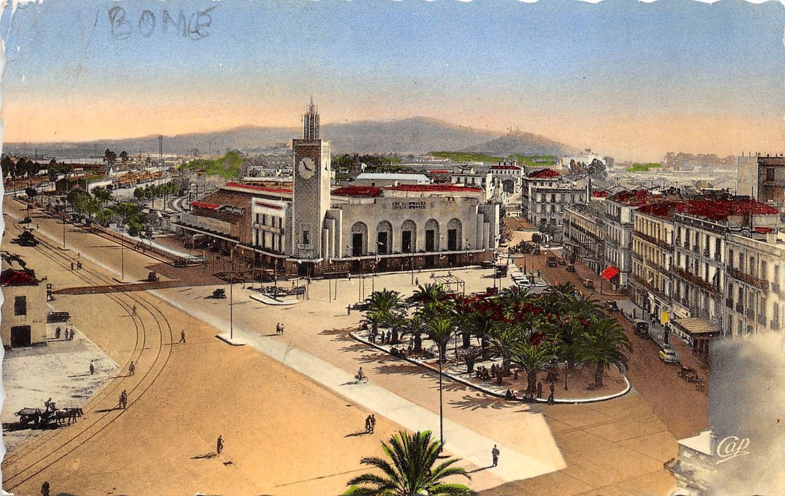 BF35760 la place de la gare bone algeria front/back scan | Africa ...