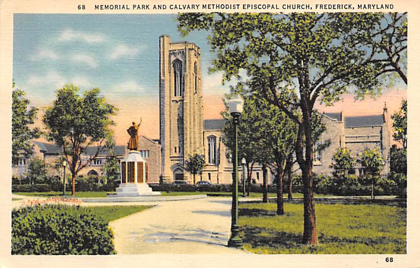 Memorial Park, Calvary Methodist Episcopal Church Frederick, Maryland ...