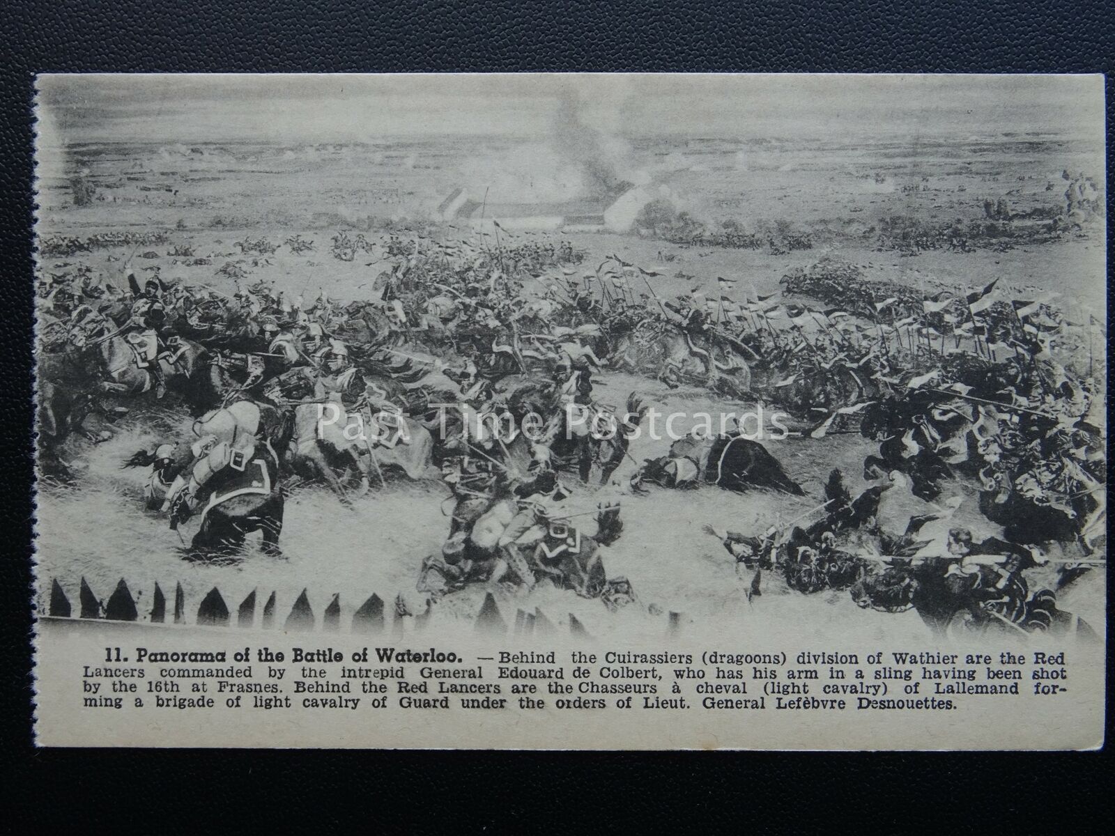 Panorama of BATTLE OF WATERLOO 11 Behind the Cuirassier c1912 Postcard ...