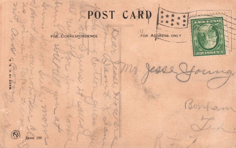 Vintage Postcard 1910's Farewell Goodbye Lovers Couple Bye-Bye Dearie ...