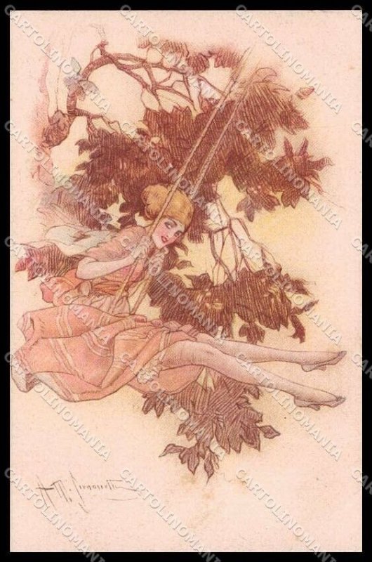 Illustratori Artist Signed Simonetti Risque Lady serie 416-6 pc ZG6865 ...