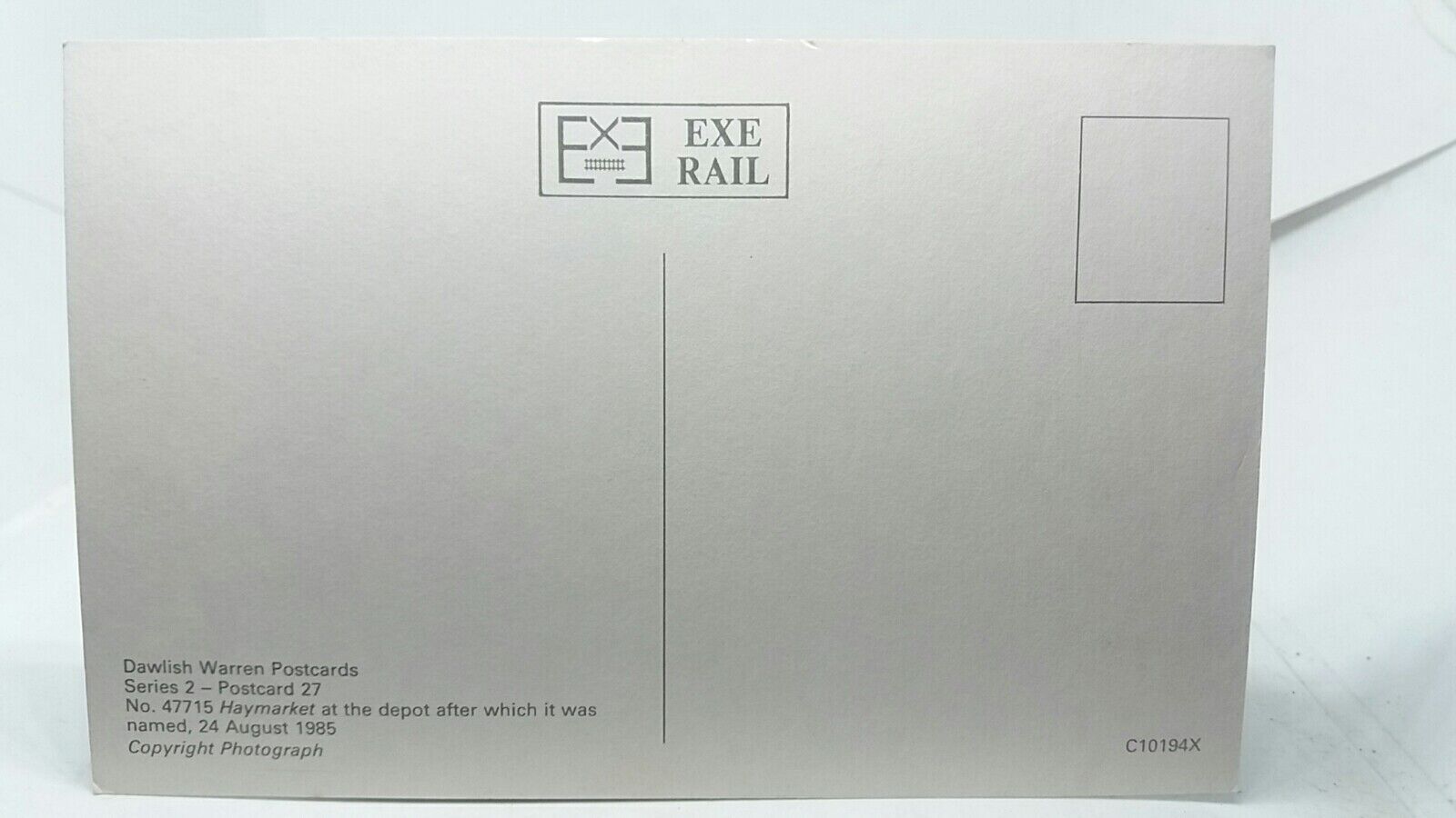 Locomotive no 47 715 Haymarket at Depot 1985 Vintage Railway Postcard ...