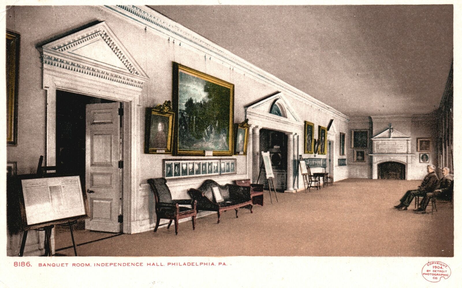 Vintage Postcard 1900's Banquet Room Independence Hall Philadelphia ...