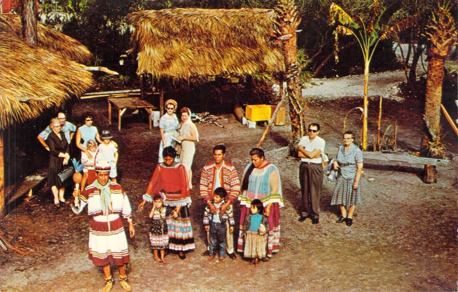 Indian Village at Floridaland US 41 Sarasota Native Americans Vtg 1950s ...