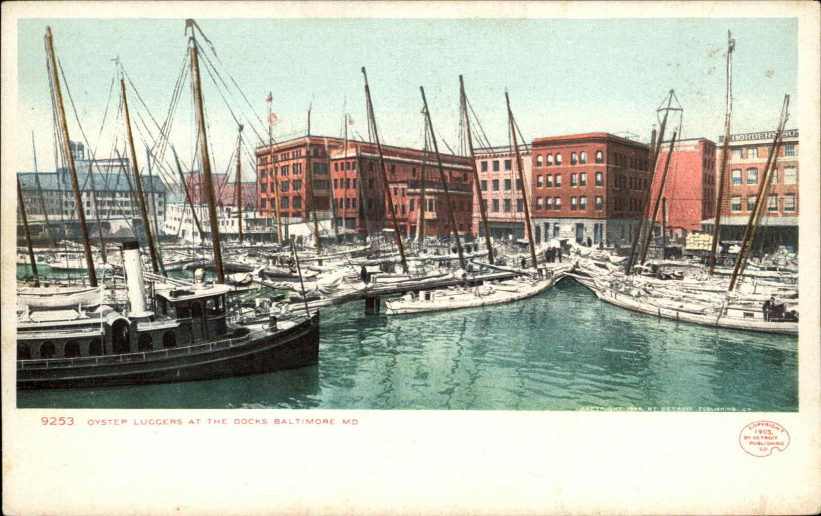 Baltimore Maryland MD Oyster Luggers Ships Dock Detroit Pub c1910 ...