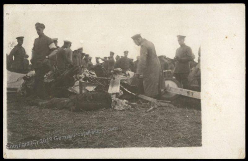 Germany WWI Crash Downed Airplane Dead Pilot Aug 1915 Battlefield RPPC ...
