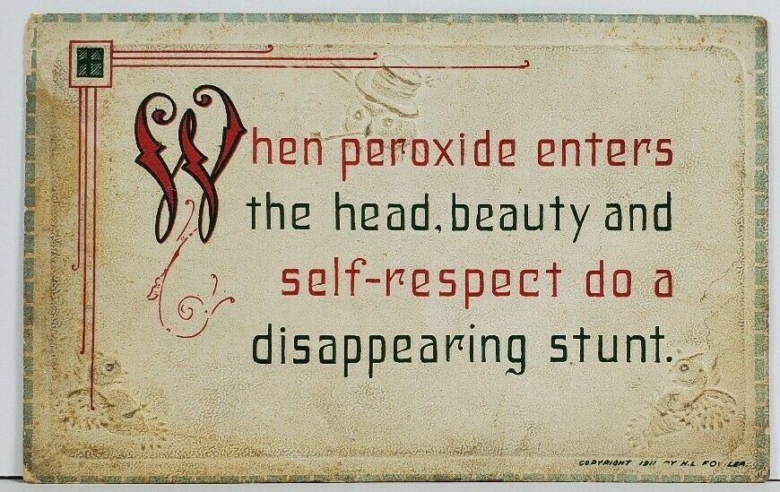 When Peroxide Enters the head, Beauty and Self-Respect Disappear ...