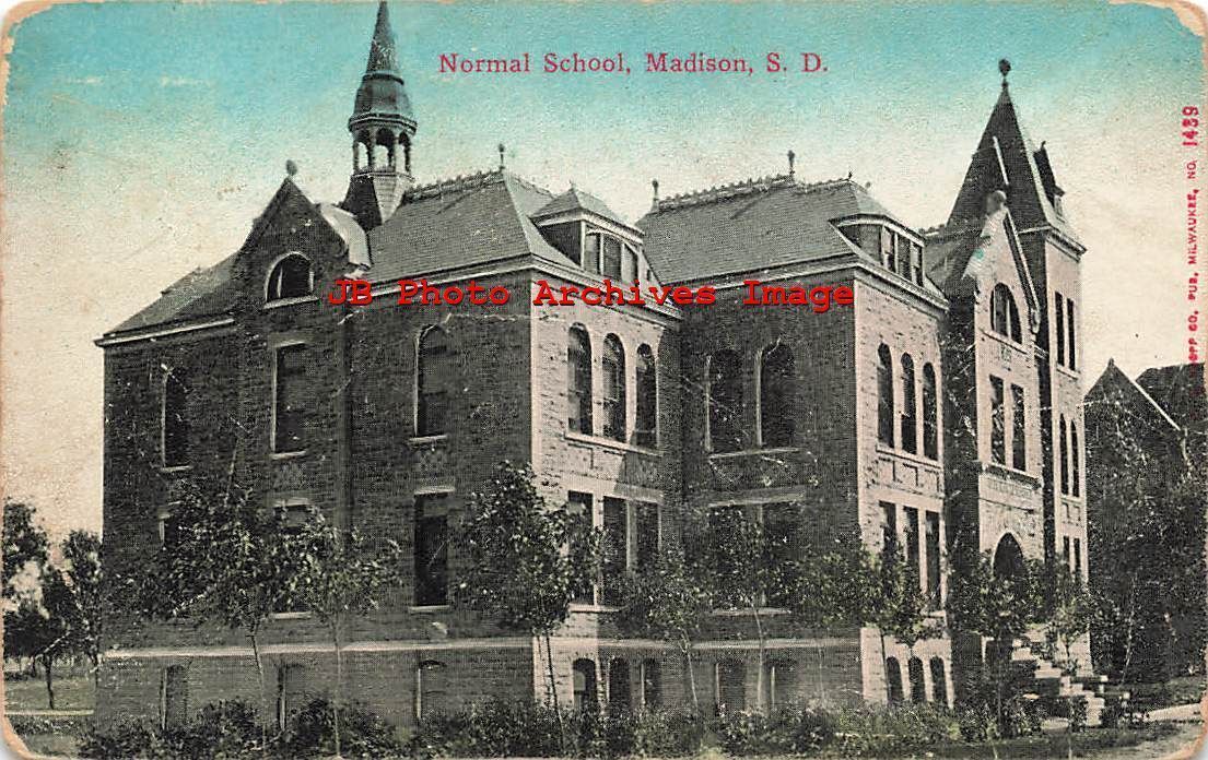 SD, Madison, South Dakota, Normal School, Exterior View, 1912 PM ...