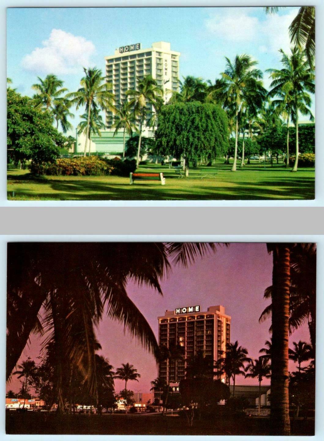 2 Postcards HOLLYWOOD by the Sea, FL~ The Circle HOME TOWERS CONDOS ...