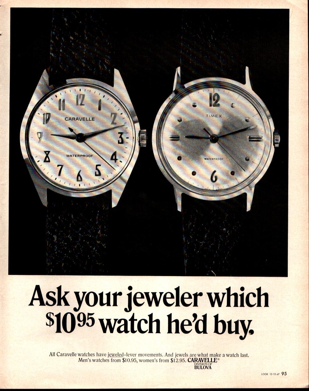 1967 Caravelle Timex Bulova Comparison Watch Vintage Print Ad 972 ...