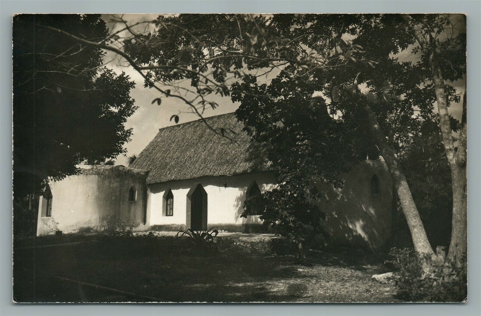 Mexico Chichen Itza Mayaland Lodge HUT Vintage Real Photo Postcard Rppc ...