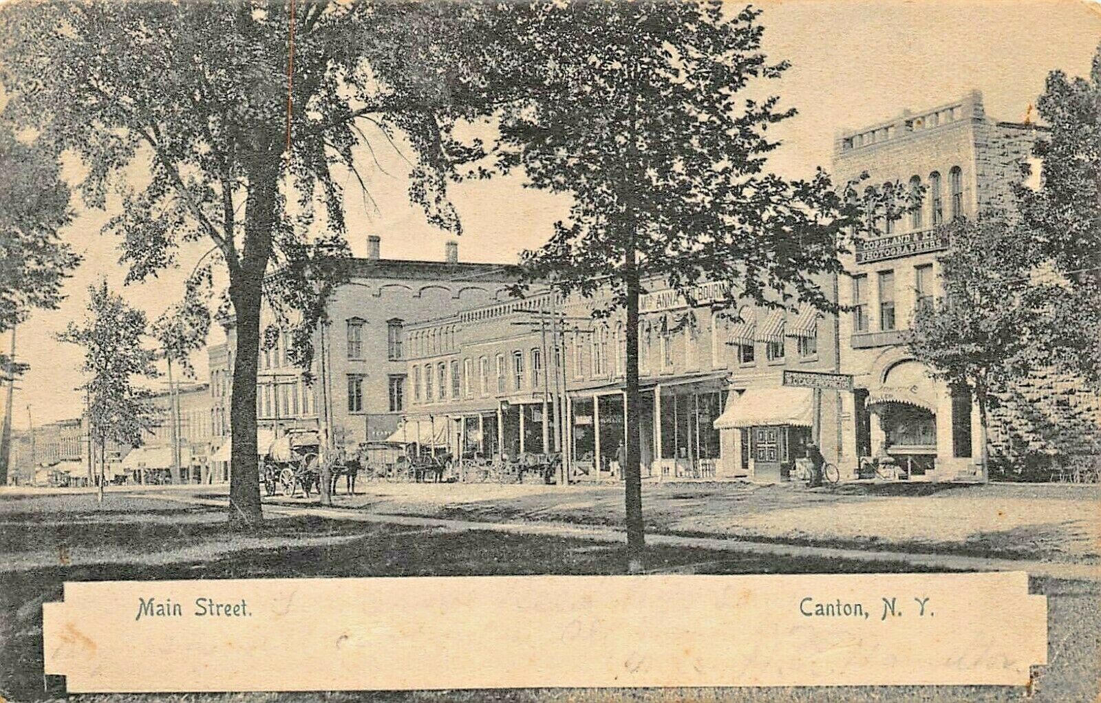 Canton New York~Main Street-Storefronts-Signs~1905 Rotograph Photo ...