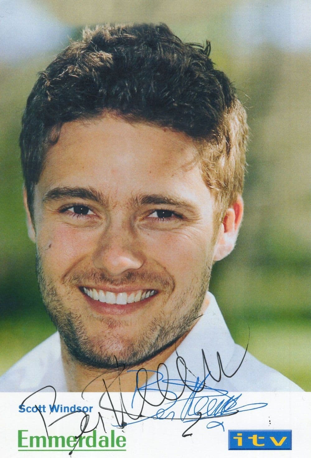 Ben Freeman as Scott Windsor HAND Signed Emmerdale Cast Card Photo ...