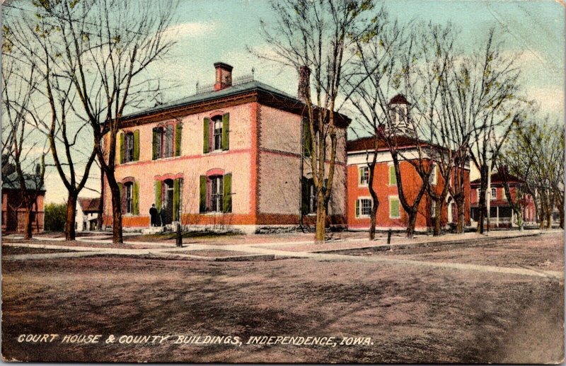 Postcard Court House and County Buildings in Independence, Iowa ...
