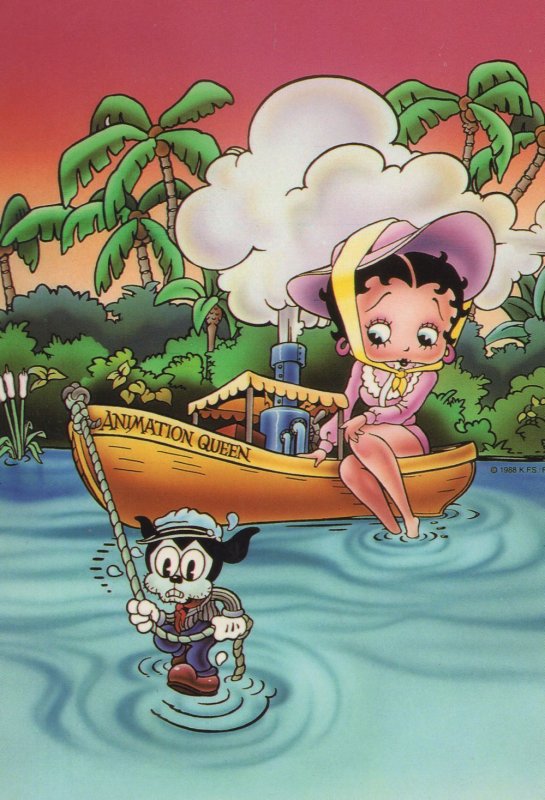 Betty Boop Animation Queen Boat Ship Postcard | Topics - Entertainment ...