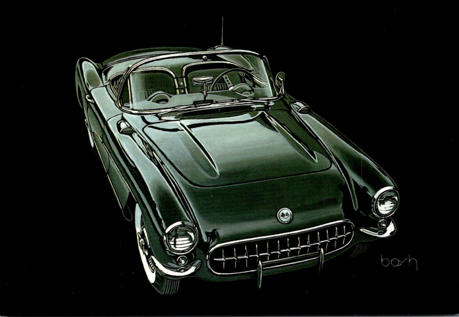 Cars 1956 Chevrolet Corvette Painting By Kent Bash | Topics ...