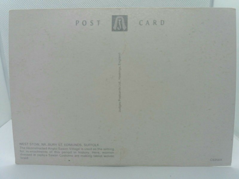 Vintage Postcard West Stow Anglo Saxon Village Women Making Braid ...