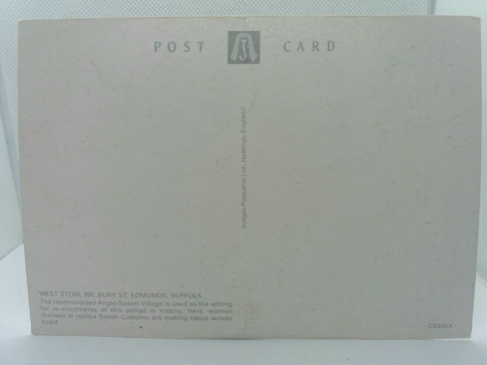 Vintage Postcard West Stow Anglo Saxon Village Women Making Braid ...