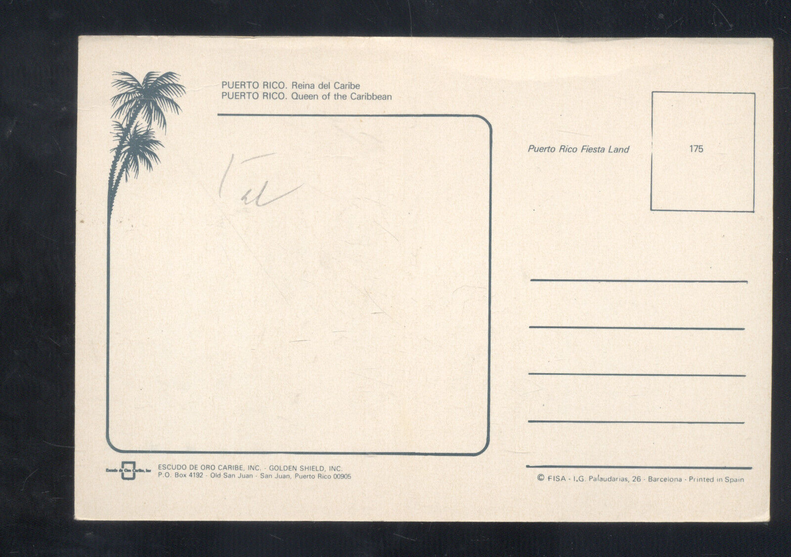 Puerto Rico Flag Island MAP Advertising Postcard | Latin & South ...